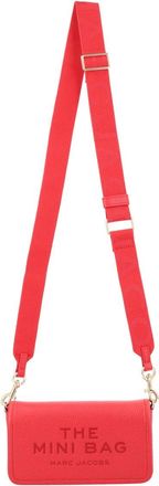 Marc Jacobs Womens Shoulder Bag The Mini Red Cow Leather