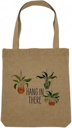 Fabulous Sac Shopping Tote Bag Aspect Lin - Plantes Pot Jardinage - Sac de Courses Toile Epaisse 360g Beige Naturel Cabas Port&eacute; Epaule Solide Imprim&eacute; en France