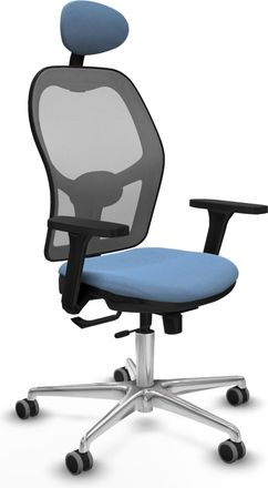 Piqueras y Crespo Ergonomischer B&uuml;rostuhl mit 3D-Armen, h&ouml;henverstellbarer Lendenwirbelst&uuml;tze und festem Kopfteil, ausgestattet mit Syncro/Traslack und injiziertem Scha