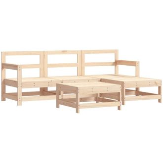 vidaXL vidaXL 5-tlg. Garten-Lounge-Set Massivholz Kiefer