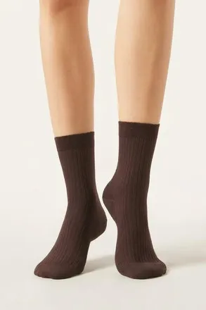 Calzedonia Kurze Socken Mit Cashmere Braun