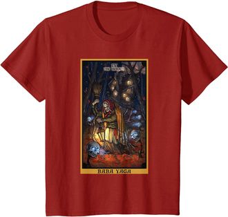The Ghoulish Garb Baba Yaga Tarotkarte der Einsiedler, slawische Mythologie, heidnische Hexe T-Shirt
