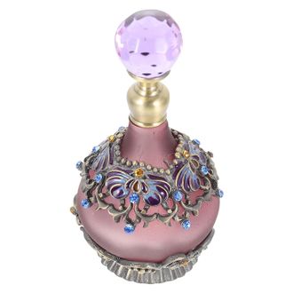 BESPORTBLE Vintage Parf&uuml;mflasche aus Glas mit K&ouml;nigsblauem Emaille Design Nachf&uuml;llbar Auslaufsicher Leicht und Kompakt f&uuml;r Reisen und Aromatherapie zum Umf&uuml;llen 