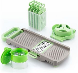 InnovaGoods Manueller Gem&uuml;sehobel + 6-in-1-Klapphobel, Reibe und Schneide alle Arten von Lebensmitteln schnell, ideal f&uuml;r Zucchini, Kartoffeln, Gurken