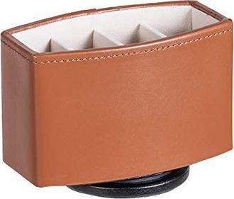 Maximex Organizer drehbar - zum Aufbewahren von Fernbedienungen/ Brillen, Polyurethan, 15 x 11 x 9 cm, Braun