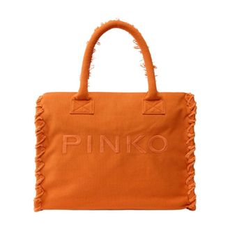 Pinko Pinko, Femme, Sacs, Orange, Taille: ONE Size Beach Shopper