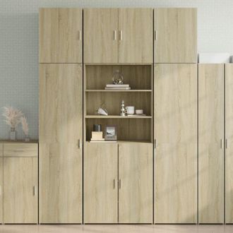 vidaXL Highboard Sonoma-Eiche 80x42,5x249 cm Holzwerkstoff vidaXL