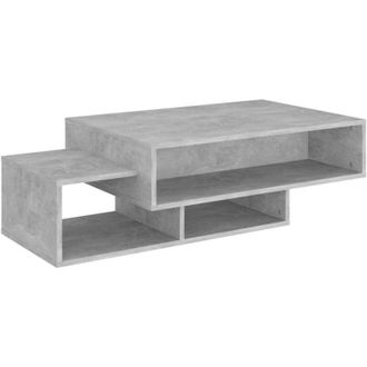 vidaXL Table basse Gris b&eacute;ton 105x55x32 cm Agglom&eacute;r&eacute;