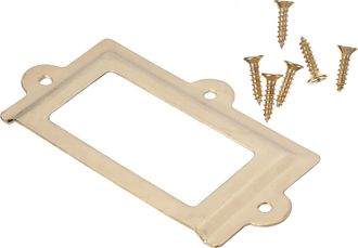 BESPORTBLE Toyvian 10 St&uuml;ck Teiliges Goldene Metallschilder Etikettenrahmen f&uuml;r Einfache Installation Praktischer Halter f&uuml;r Medikamentenbox Kommode B&uuml;ro und Zuh