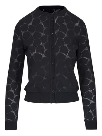 Akris round pattern cardigan - Schwarz