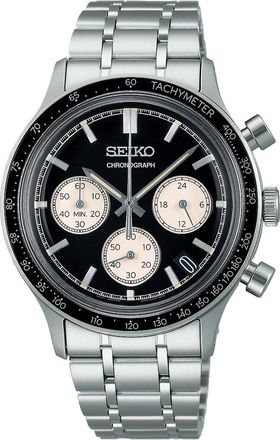 Seiko Quarz Chronograph Schwarz Herrenuhr SSB479P1