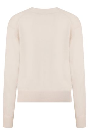 Max Mara Womens Cropped Cardigan Cream Wool Cardigans Sweater