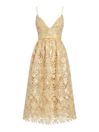 Retrof&ecirc;te Knielanges Kleid - Metallic