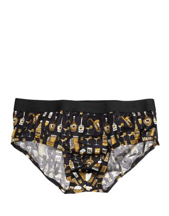 Dolce & Gabbana Black Jazz Cocktail Men Brando Brief Underwear Cotton Clothing