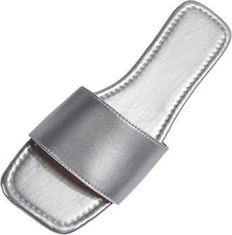 Generic Sandales plates &agrave; bout ouvert pour femme - Couleur unie - &Eacute;l&eacute;gantes - L&eacute;g&egrave;res - Respirantes - Confortables - &Agrave; enfiler - Pour lext&eacute;rieur et la plage, 