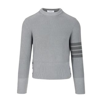 Thom Browne Baumwoll-Cardigan-Stitch-Pullover mit 4 Streifen - - Knitwear - Herren - Grau - M
