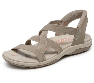 Skechers Damen Reggae Slim-Stretch Flex Hands Free Slip-Ins Sandalen, Taupe, 35 EU