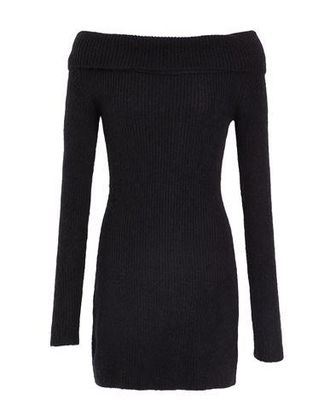 8 by YOOX WOOL BLEND COLD SHOULDER MINI DRESS
