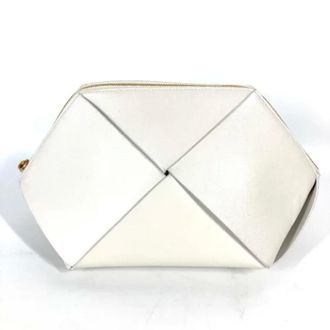 Bottega Veneta Pre-owned Cuir trousses-de-toilette - Femme - Pre-owned - Blanc - Taille: ONE Size