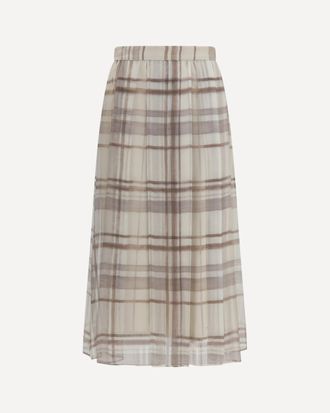 Brunello Cucinelli Silk Midi Skirt Female 42