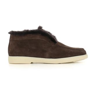 Santoni Dunkelbraune Wildleder-Stiefeletten - - Shoes - Damen - Braun - 36 EU