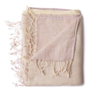 Panasiam scarf color duo, taupe yellow, 172x53cm