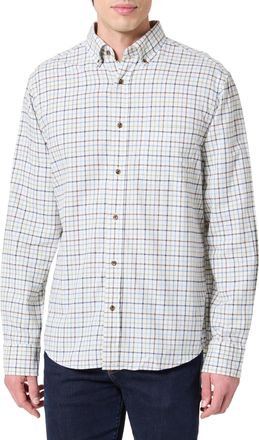 GANT Herren REG Twill Check Shirt Hemd, Blau, L