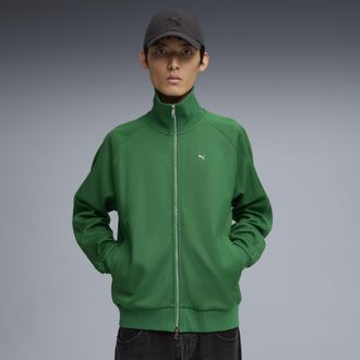 Puma Veste de surv&ecirc;tement T7 Homme, V&ecirc;tements, Vert, XXL