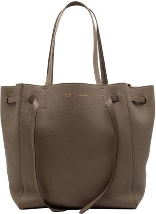 Celine Shopper - Small Leather Phantom Cabas Tote - Gr. unisize - in Braun - f&uuml;r Damen