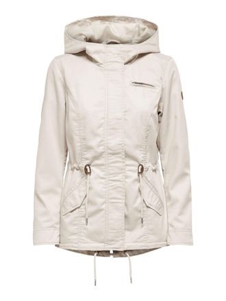 Only Damen &Uuml;bergangsjacke ONLLorca Canvas Parka 15319876 leichte Jacke mit Kapuze Moonbeam M