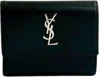Saint Laurent Portefeuille Tri-fold Pre-owned - Femme - Pre-owned - Noir - Taille: ONE Size