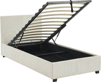 Sweeek Sweeek - Boxbett mit Lattenrost und Kopfteil, 90 x 190cm, Cord