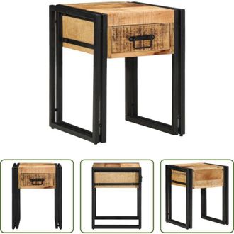 vidaXL Schubladen - Beistelltisch mit Schubladen 40 x 40 x 50 cm Massivholz Mango