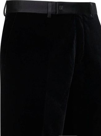 Fendi Satin Waistband Trousers - Black