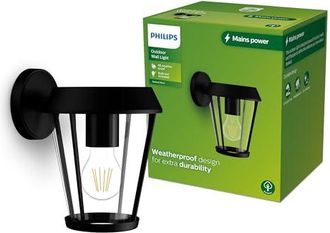Philips Lighting Philips Sunera Wandleuchte für den Außenbereich, max. 25 W, E27-Fassung, Schwarz