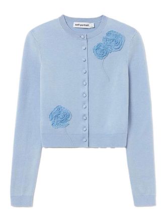 Self Portrait Cardigan - Bleu