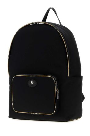 Burberry Mens Black Canvas Backpack Borse A Mano