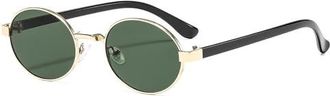 Generic Lunettes De Soleil En Métal For Homme Et Femme, Idéales For Les Voyages Plein Air Ou Le Travail(Green)