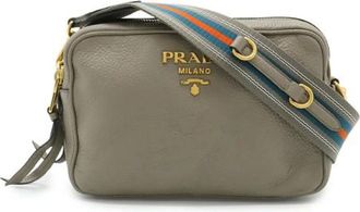 Prada Pre-owned Sac bandouli&egrave;re 2Way en cuir - Femme - Pre-owned - Gris - Taille: ONE Size