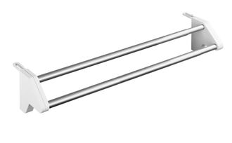 WENKO Heizkörper-Wäschetrockner Twin, stabiler Wäschetrockner zum Einhängen an den Heizkörper, Länge: 2 x 60 cm, universell einsetzbar, aus rostfreiem Alumi