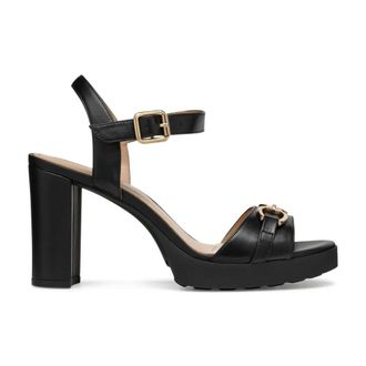 Geox Schwarze flache Sandalen f&uuml;r Frauen - - Shoes - Damen - Schwarzk - 40 EU