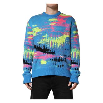 Dolce & Gabbana Homme, Pulls, Multicolore, Taille: M Pull ras du cou