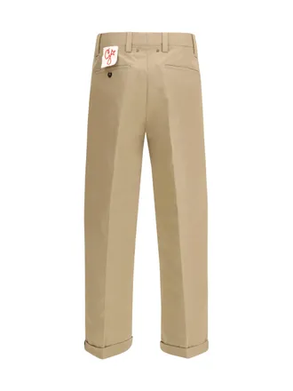 Golden Goose Straight-Leg Cotton Blend Chino Pants - Beige