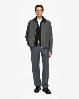 Arket Lockere Hose Aus Wolle Und Baumwolle -Grau