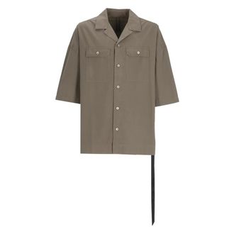 Rick Owens Homme, Chemises, Brun, Taille: L Short Sleeve Chemises