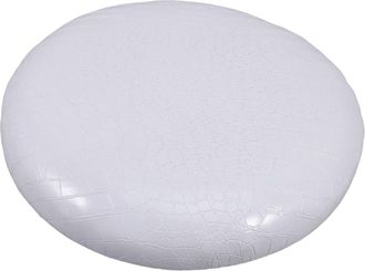 DOITOOL Ersatz Sitzfl&auml;che aus Massivholz 29cm Rund mit Wei&szlig;em Pu Kissenbezug f&uuml;r Barhocker Hockersitz Wohnzimmer K&uuml;chenstuhl