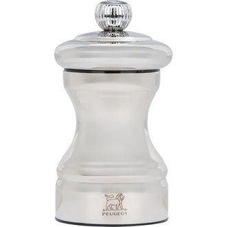 Peugeot Moulin &agrave; Sel Bistro Chef Mill Mirror 10 cm - R&eacute;glage Classique - En Argent Revaloris&eacute; Labellis&eacute; PEFC - Fabrication Fran&ccedil;aise