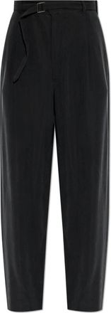Giorgio Armani Homme, Pantalons, Noir, Taille: XL ASV Cupro Basketweave Single-Pleat Pantalons
