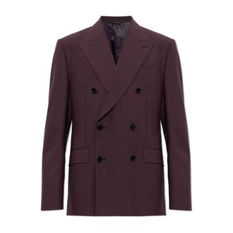 Dolce & Gabbana Wollblazer mit Einzelschlitz - - Jackets - Herren - Rot - XL