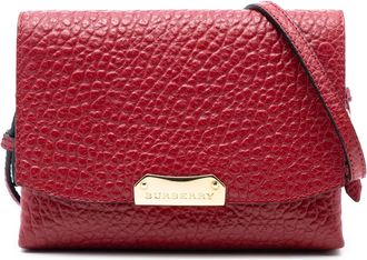 Burberry Hobo Bags - Embossed Grained Leather Langley Crossbody - Gr. unisize - in Rot - f&uuml;r Damen